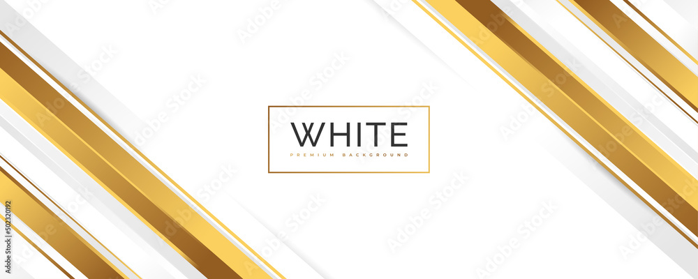 Luxury White and Gold Background Design in Paper Cut Style. Premium ...