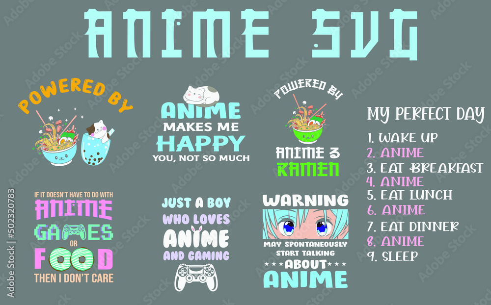 Anime, SVG Bundle Anime, Vector, Love, Manga, Anime pack, Japanese ...