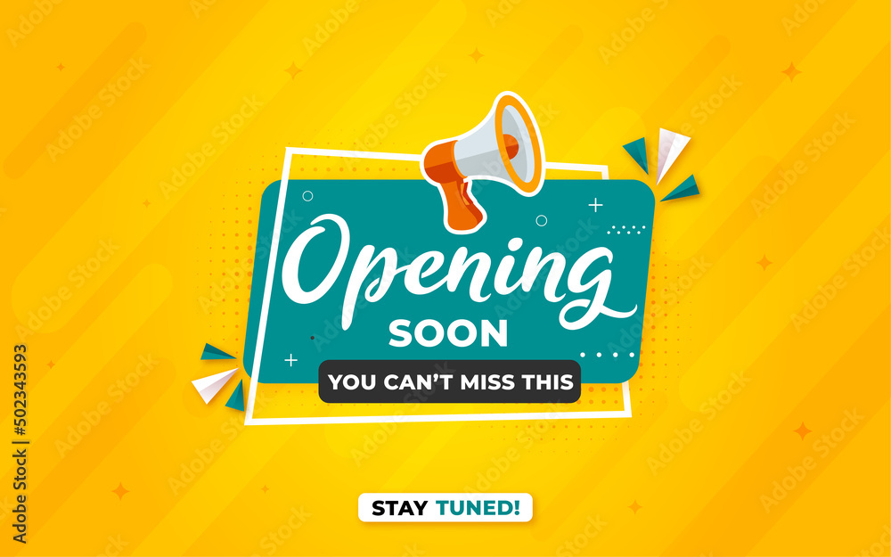 Opening soon sale poster sale banner design template with editable text ...