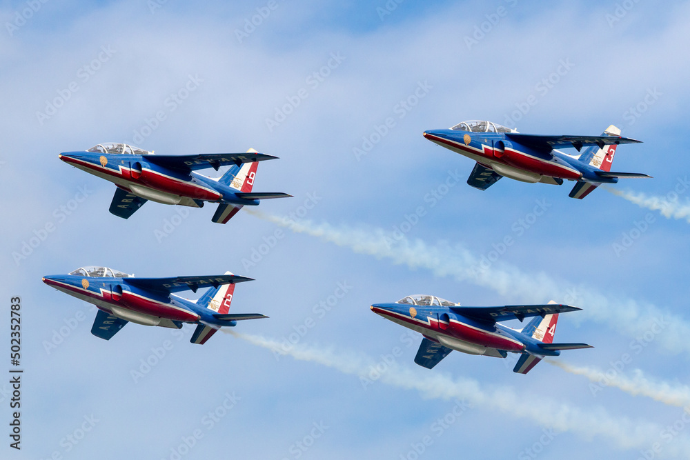 Payerne, Switzerland - August 30, 2014: Patrouille de France, the ...