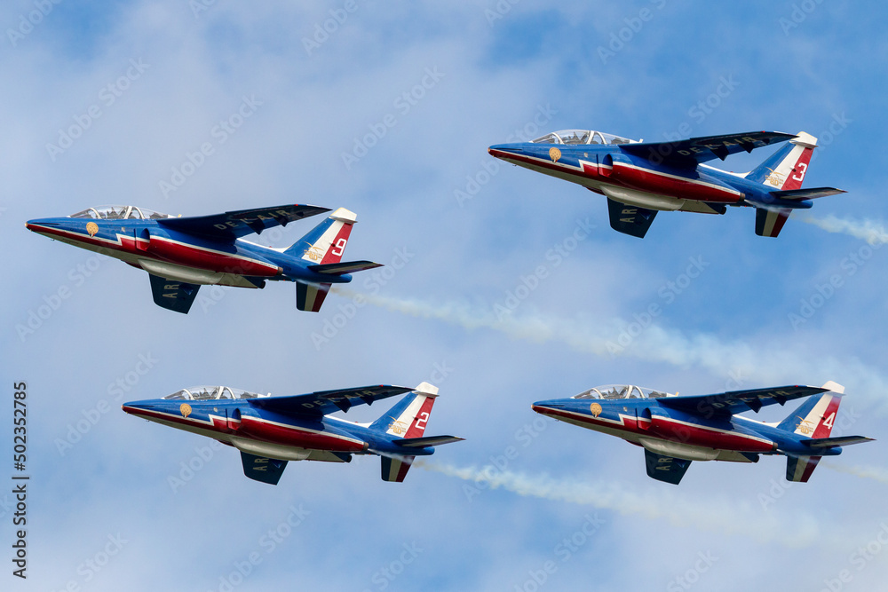 Payerne, Switzerland - August 30, 2014: Patrouille de France, the ...