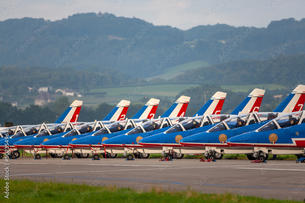 Payerne, Switzerland - August 30, 2014: Patrouille de France, the ...