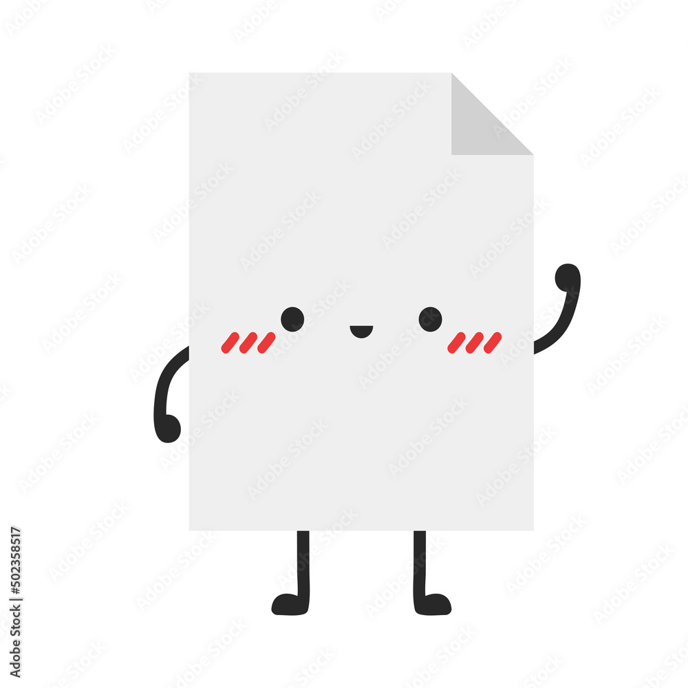 Paper white cartoon characters. White paper cartoon vector. Stock ...