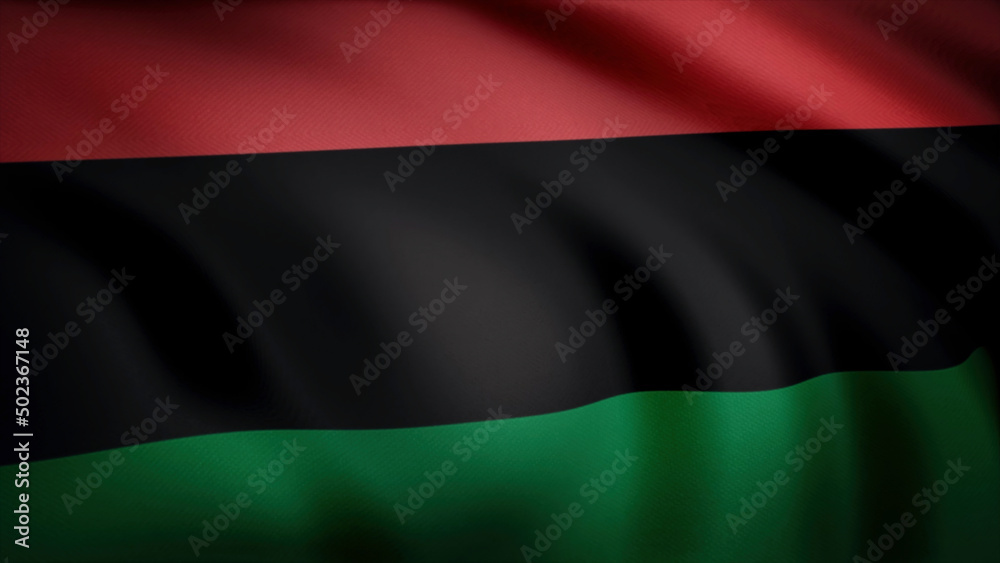 Pan-African flag. Consisting of three equal horizontal stripes red ...
