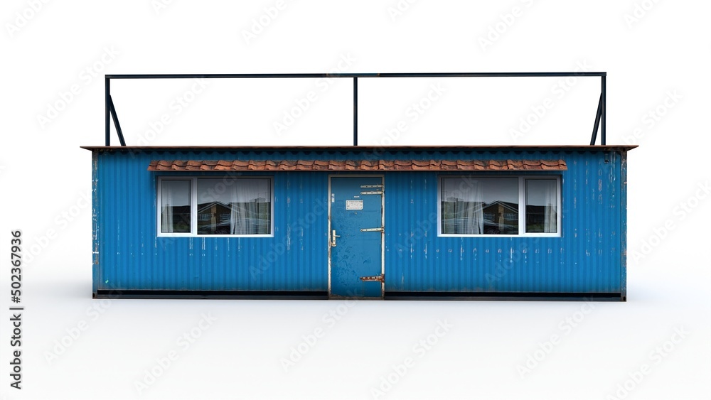 Village shop render on a white background. 3D rendering Stock ...