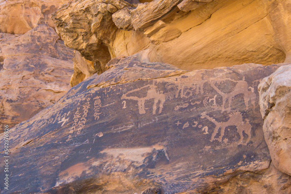 Foto de Camel motifs of Rock Art in the Ha'il Region, Saudi Arabia do ...