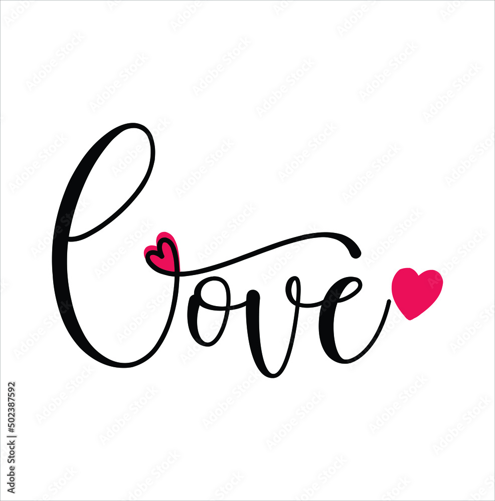 text ''LOVE'' lettering designs vector illustration black and white for ...