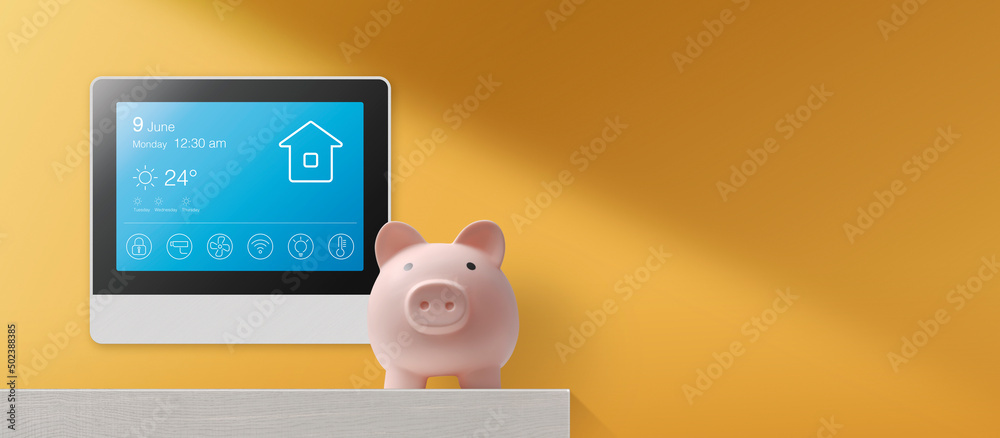 Innovative smart home digital display Stock Photo | Adobe Stock