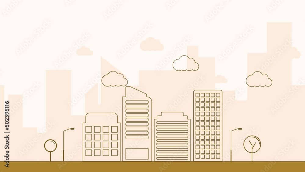 city building motion graphics animation infographis resource Stock ...