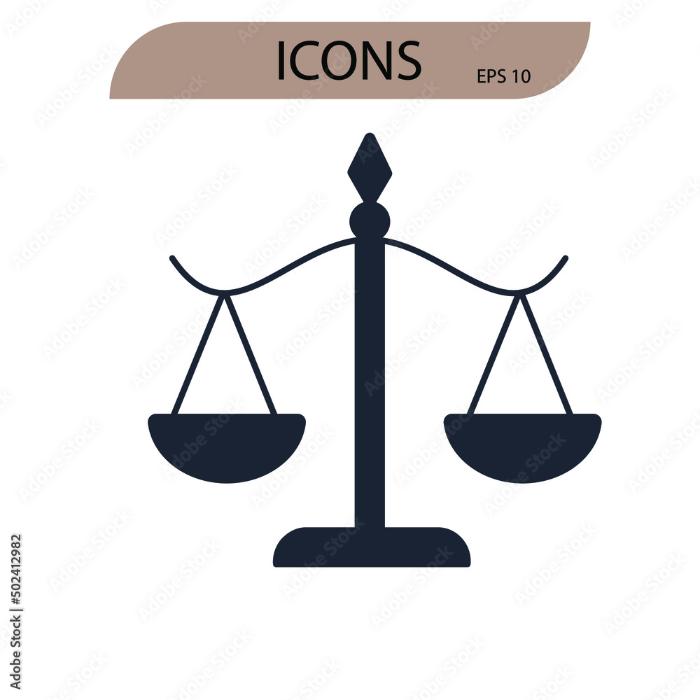 Legitimacy icons symbol vector elements for infographic web Stock ...