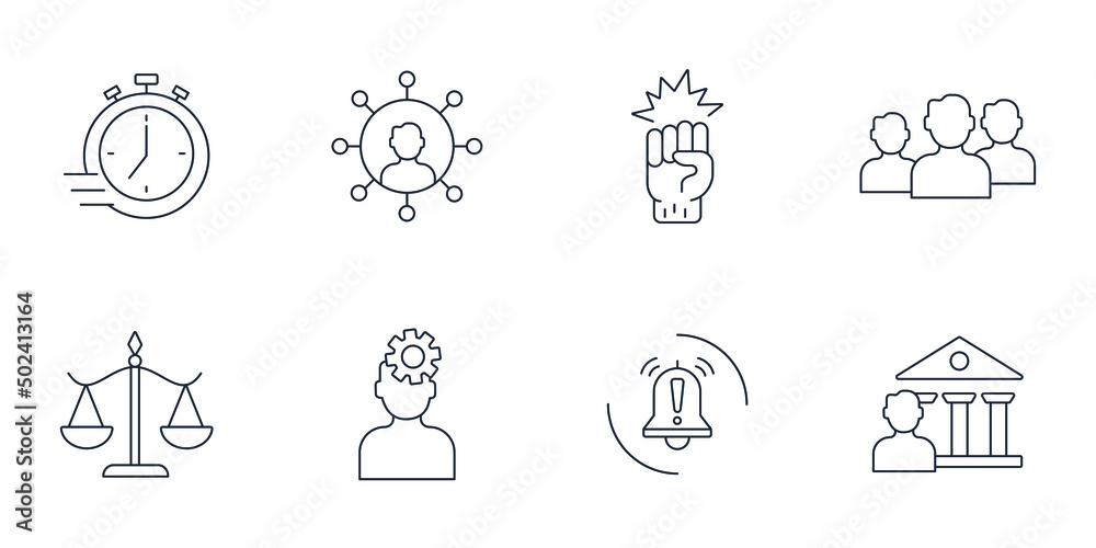Salience model icons set . Salience model pack symbol vector elements ...