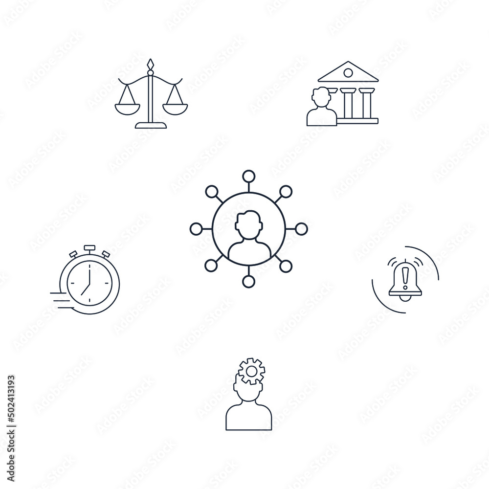 Salience model icons set . Salience model pack symbol vector elements ...