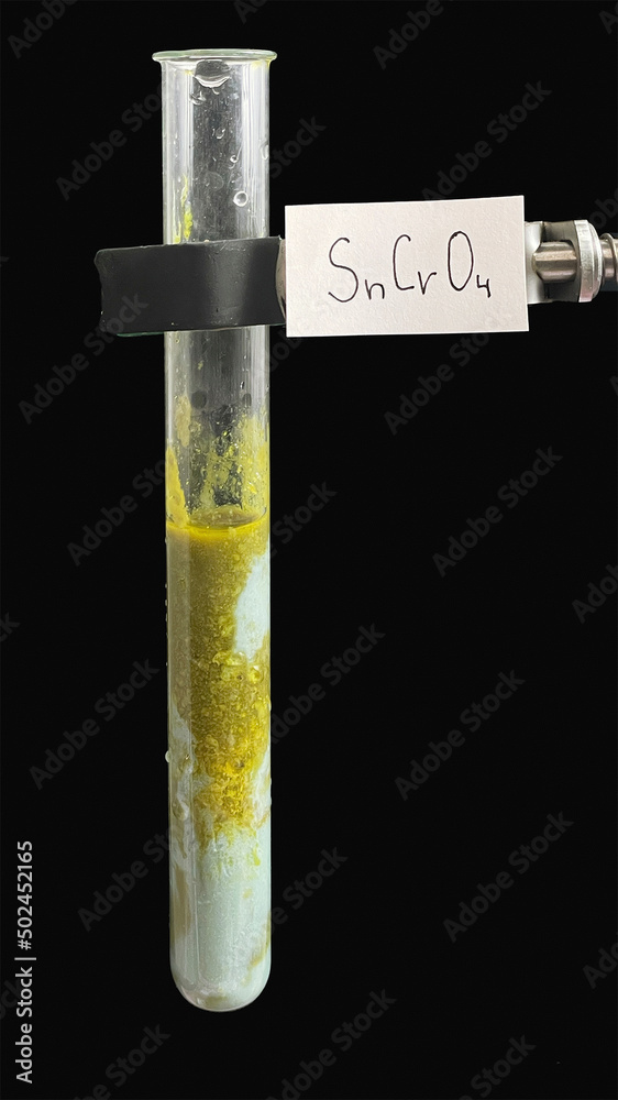 chemistry test tube chemical reaction color precipitate macro ...