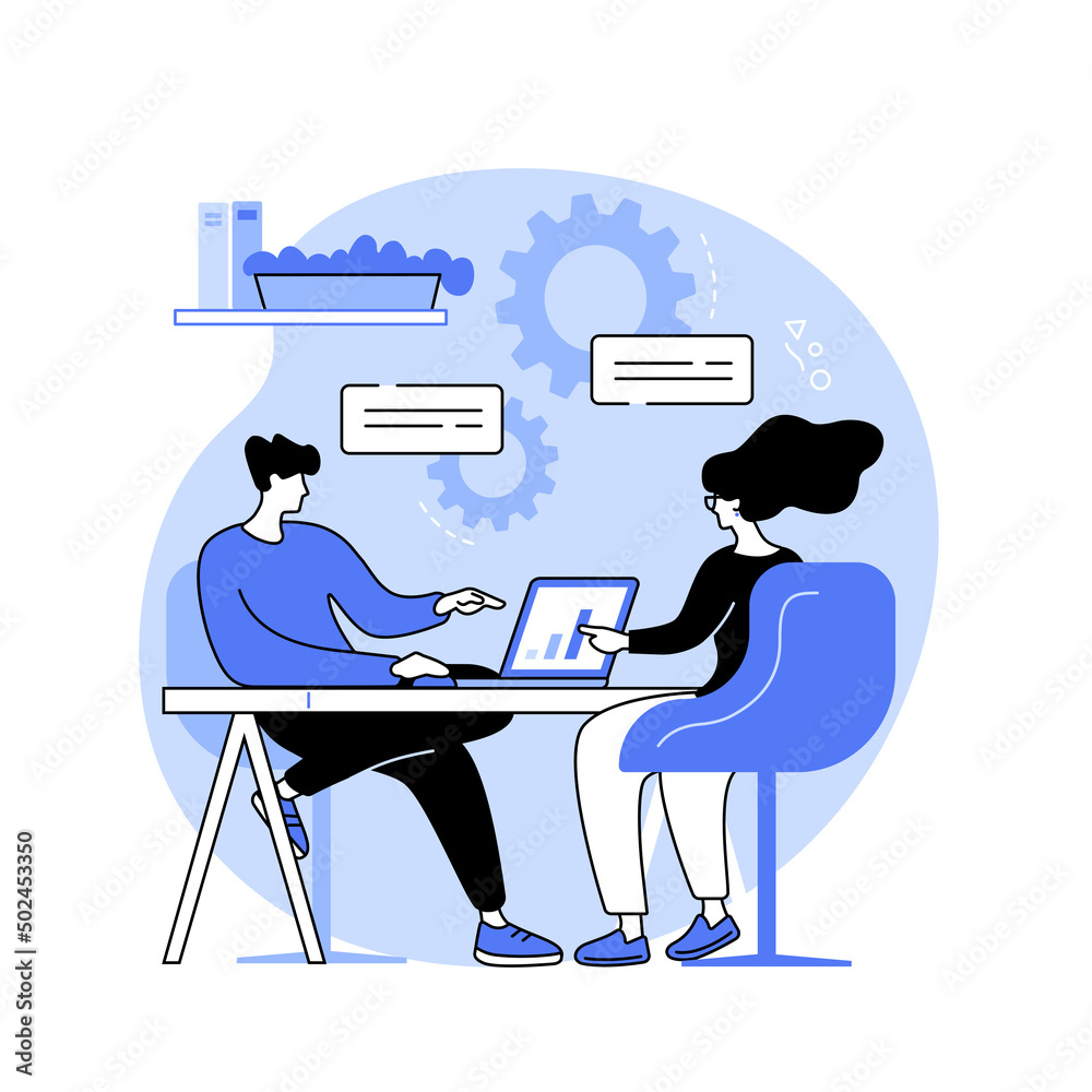Interviewing candidate isolated cartoon vector illustrations. Stock ...