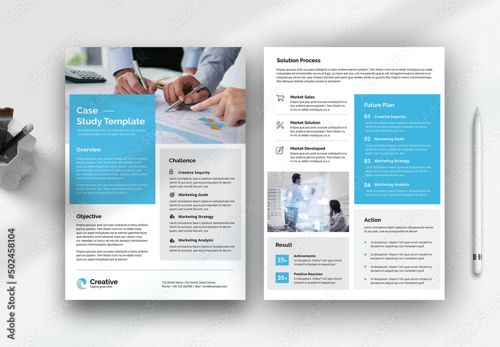 Corporate Case Study Stock Template | Adobe Stock