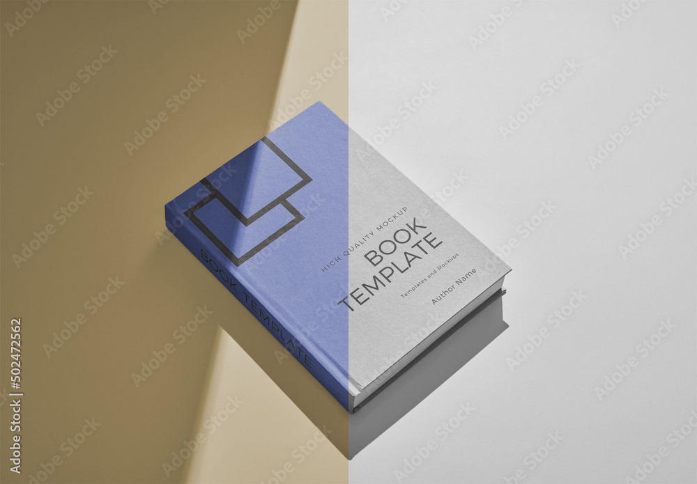 Linen Book Cover Mockup Stock Template | Adobe Stock