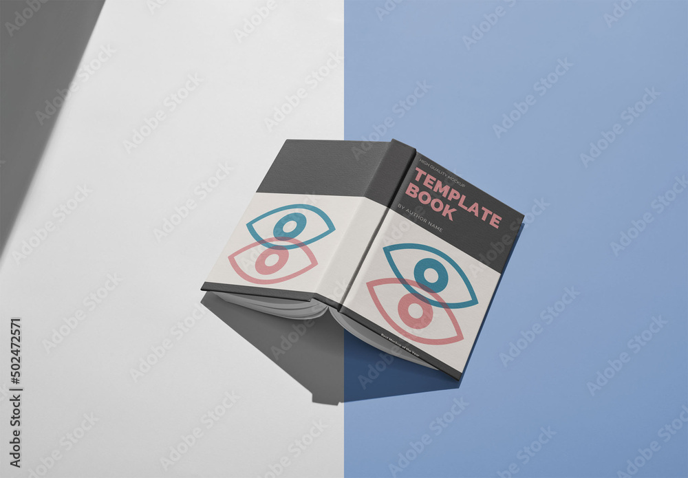 Open Hardcover Book Mockup Stock Template | Adobe Stock