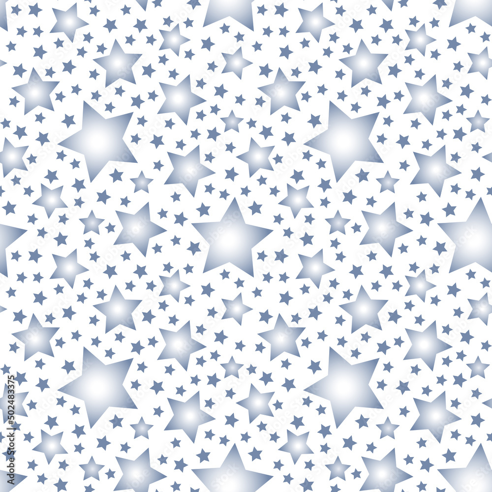 Seamless vector pattern with white stars. It can be used for Christmas ...