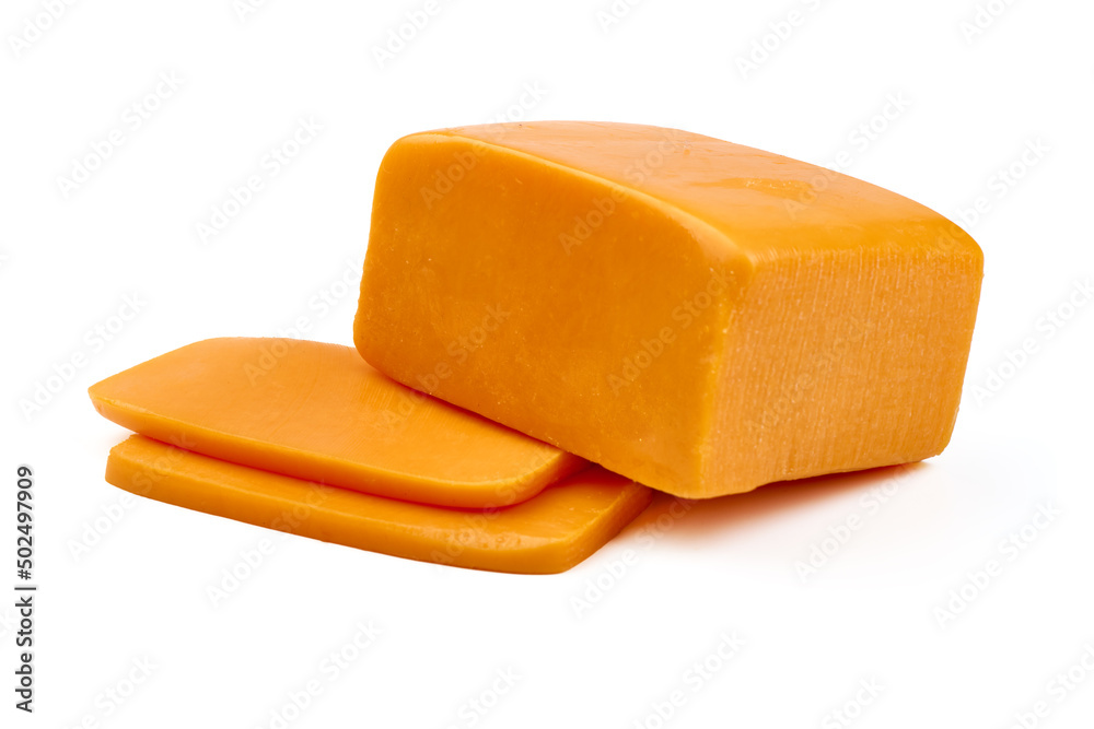 Cheddar cheese, isolated on white background. High resolution image ...