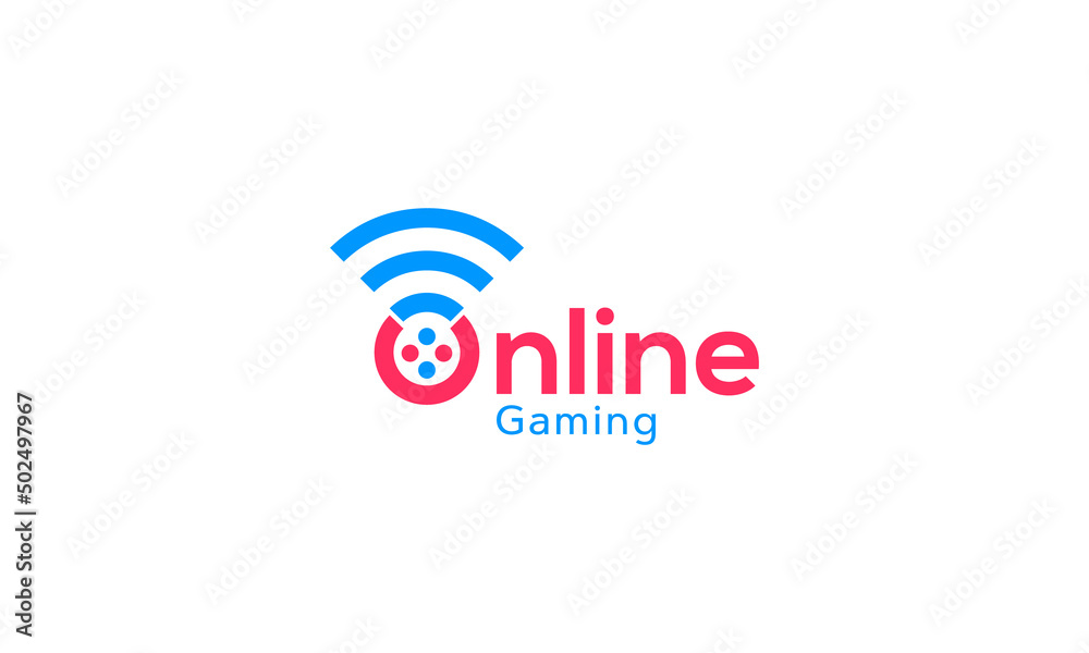 Online Gaming logo design vector templet, Stock Vector | Adobe Stock