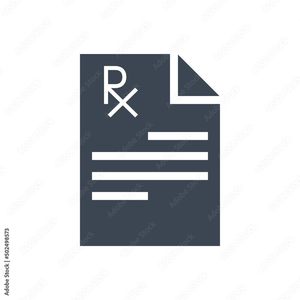 Prescription Vector Icon Stock Vector | Adobe Stock