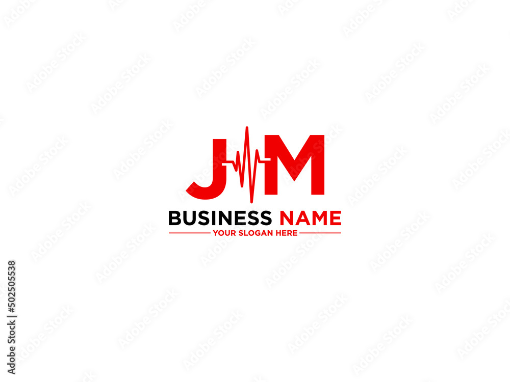 colorful JM Logo Letter, simple Jm mj Logo Icon Design For heart ...