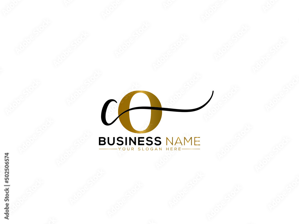 Letter CO Signature Logo, Simple Co oc Signature Logo Icon Vector Stock ...