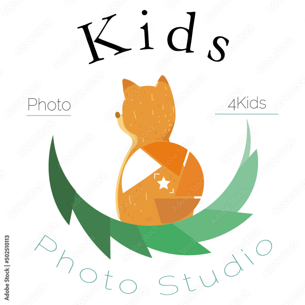 Kids Photography Logo Stock Vector | Adobe Stock