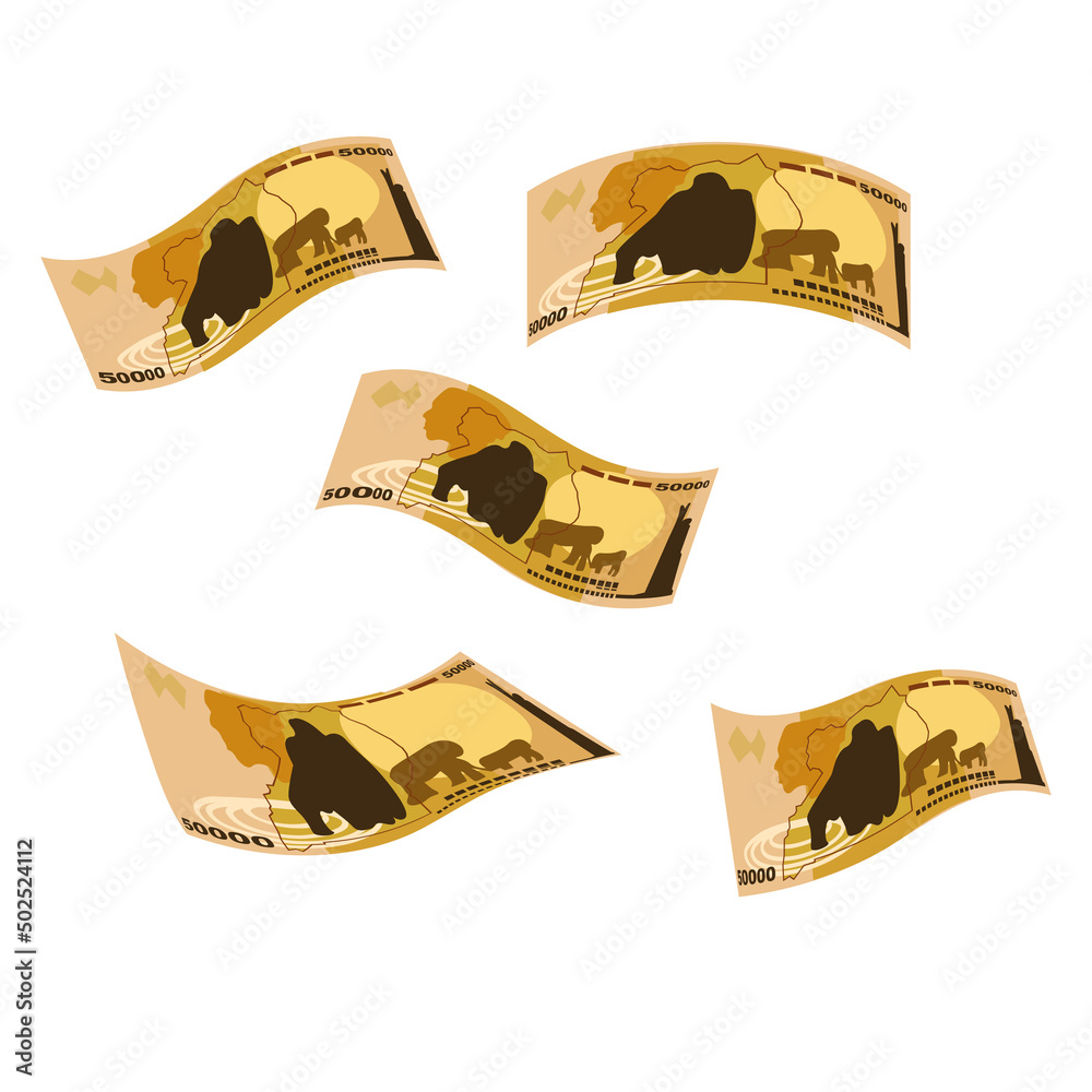 Uganda Shilling Vector Illustration. Uganda money set bundle banknotes ...