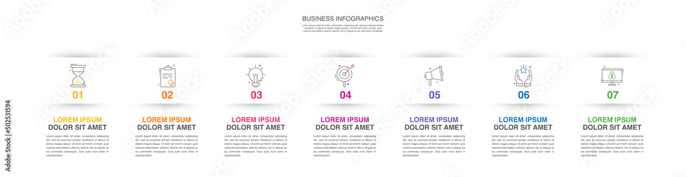 Vector simple infographics. Modern business timeline template with ...
