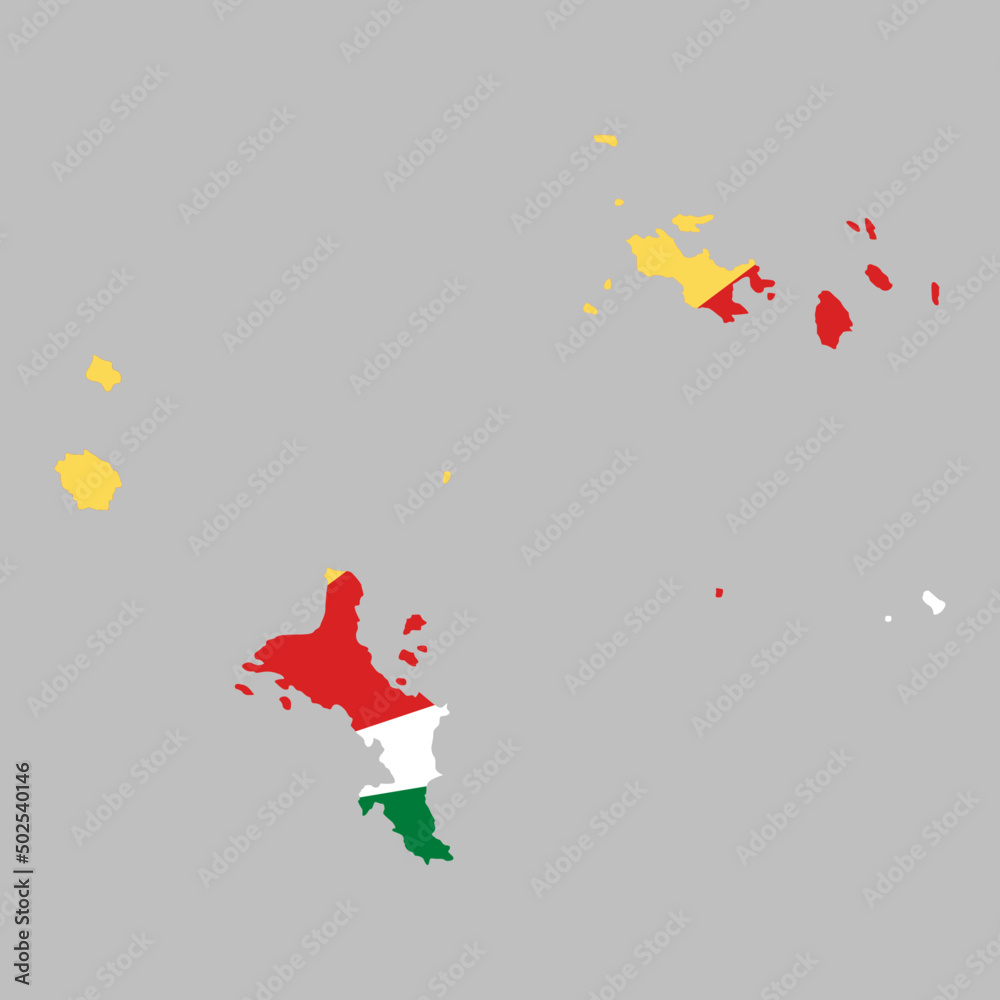 Seychelles flag inside map borders vector illustration Stock Vector ...