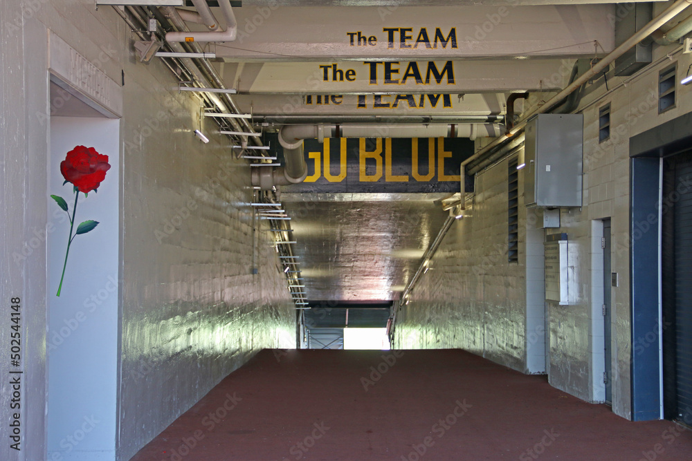 The entrance to the football stadium at the University of Michigan ...