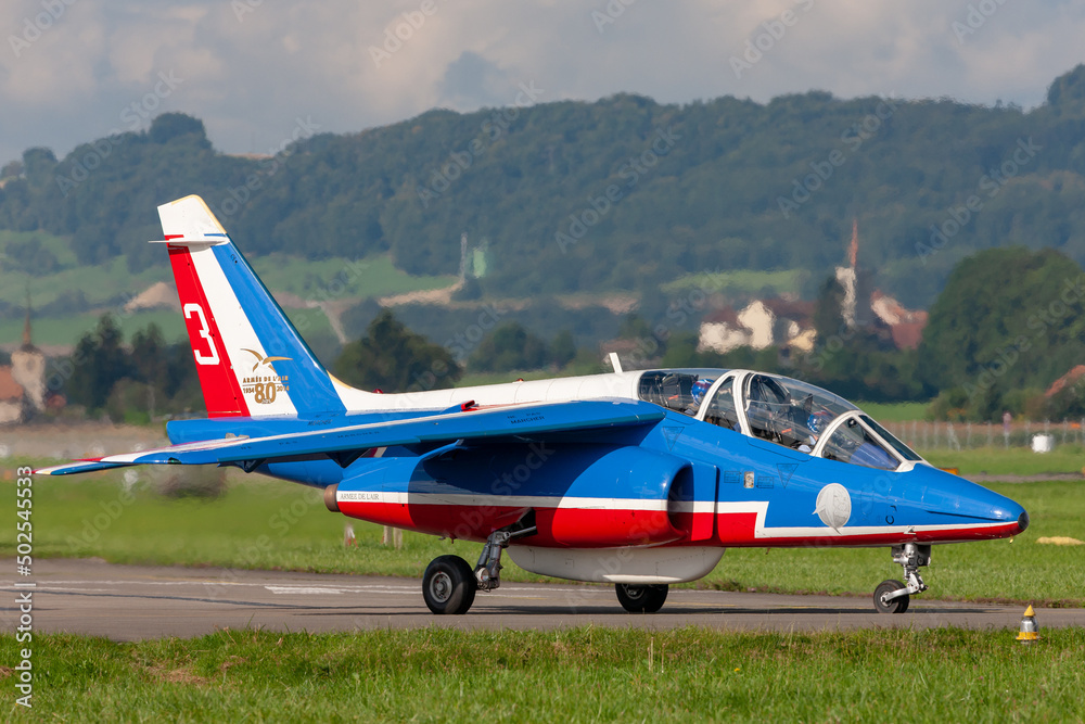 Payerne, Switzerland - September 1, 2014: Patrouille de France, the ...