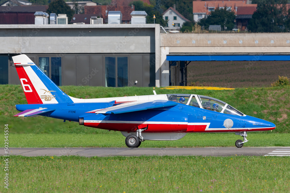 Payerne, Switzerland - September 1, 2014: Patrouille de France, the ...