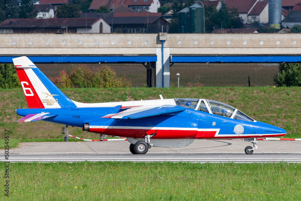 Payerne, Switzerland - September 1, 2014: Patrouille de France, the ...
