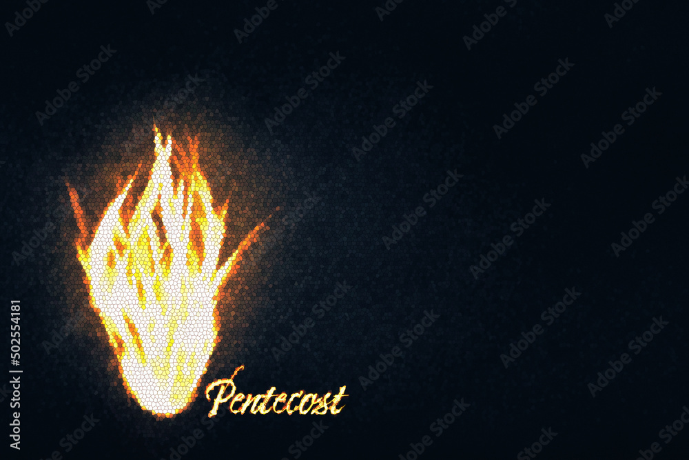 Holy Spirit revealed as fire. Stock Illustration | Adobe Stock