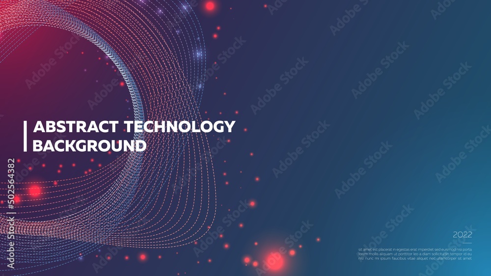 Abstract technology background with atom. Vector. Stock Vector | Adobe ...