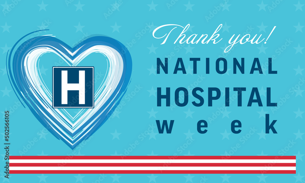 National Hospital Week background, poster, template, card, banner ...