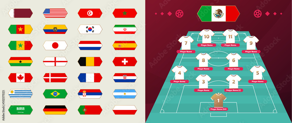 World Cup 2022 Teams Flags