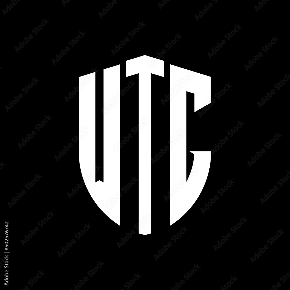 WTG letter logo design. WTG modern letter logo with black background ...