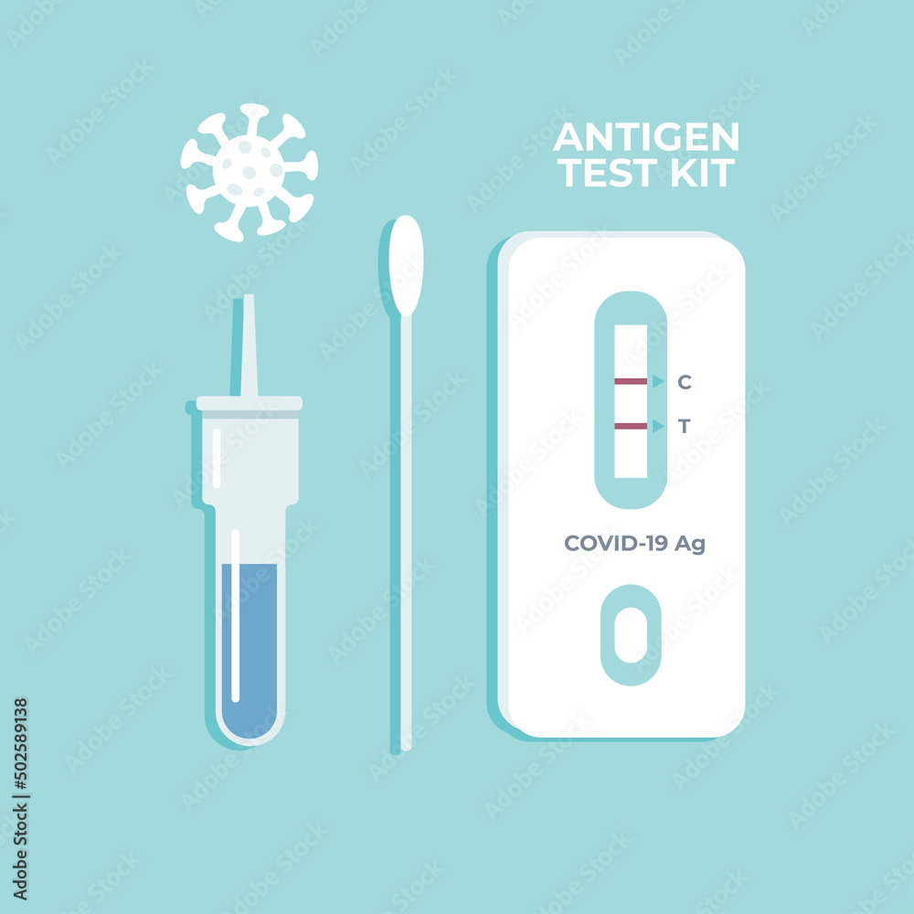 Set of ATK for prevention of infection from covid-19 epidemic, omicron ...