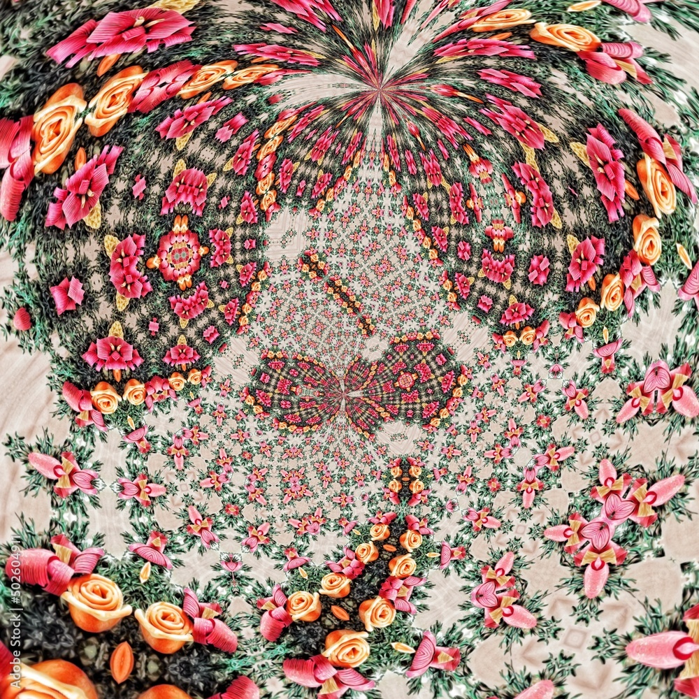 Artistic print design for textile, greeting card, brochure, menu, flyer ...