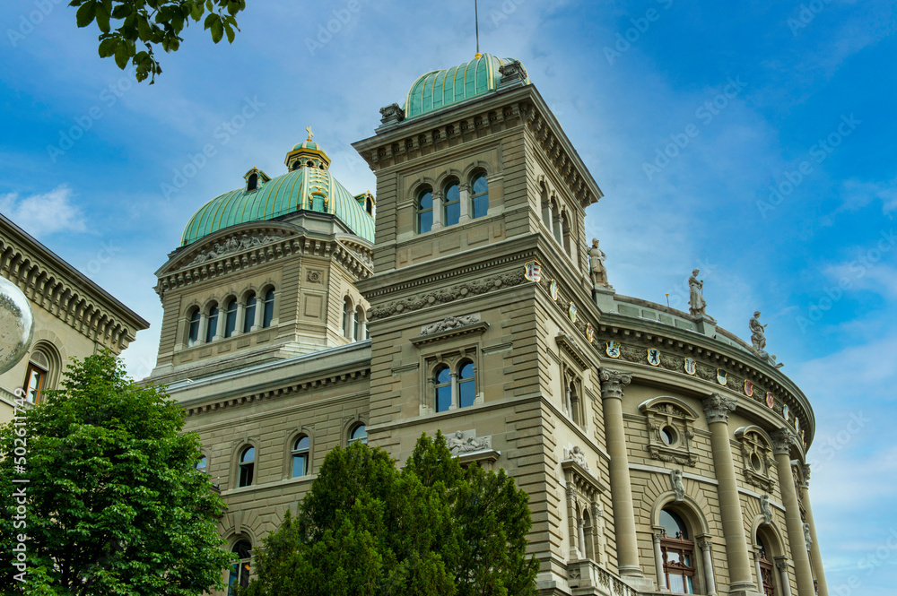 The Swiss government building Bundeshaus or Federal Palace of ...