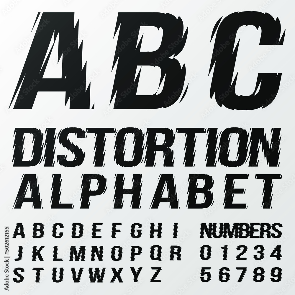 Refraction and Distortion alphabet and numbers. Refraction and ...