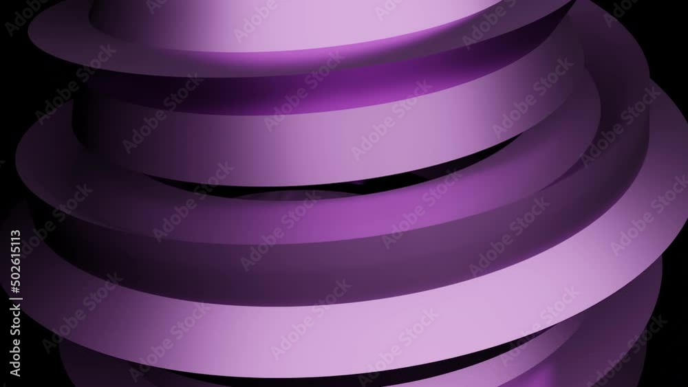 Purple background. Design. A bright geometric figure made in animation ...