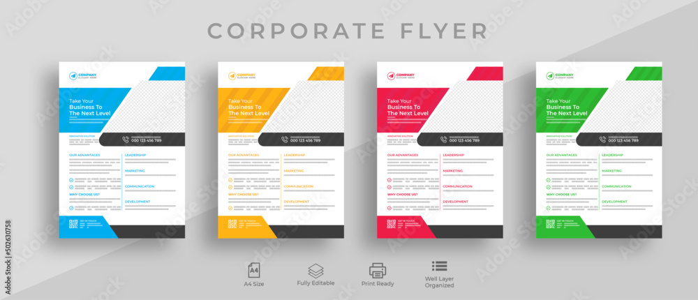 Corporate business flyer design template or modern business flyer ...