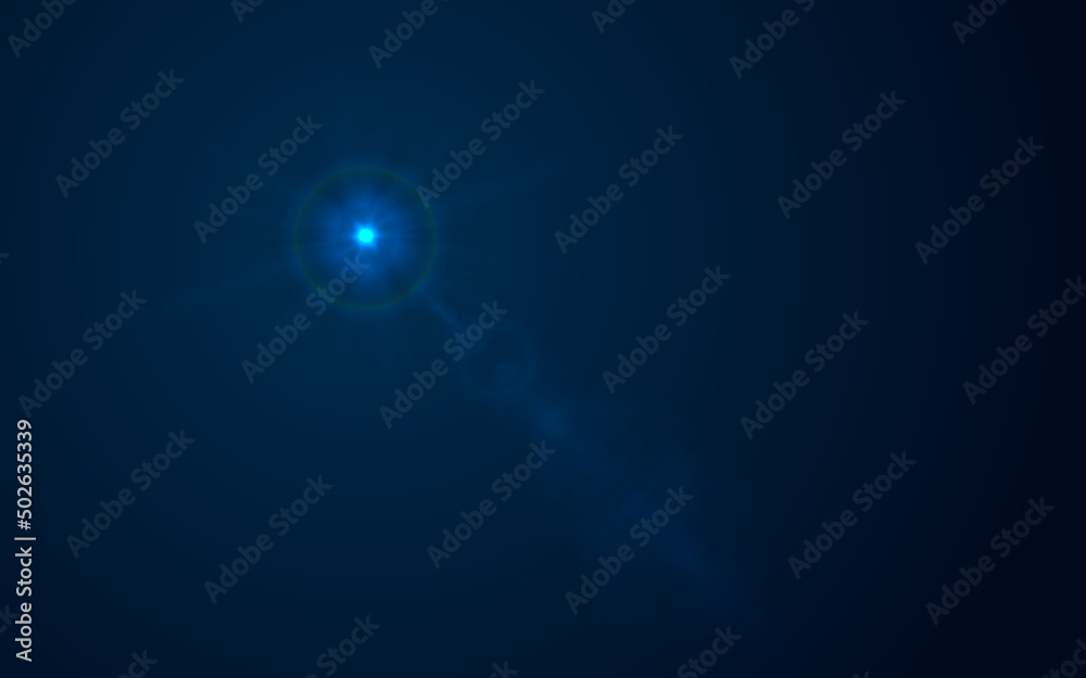 Night blue front sun lens flare translucent special light effect design ...