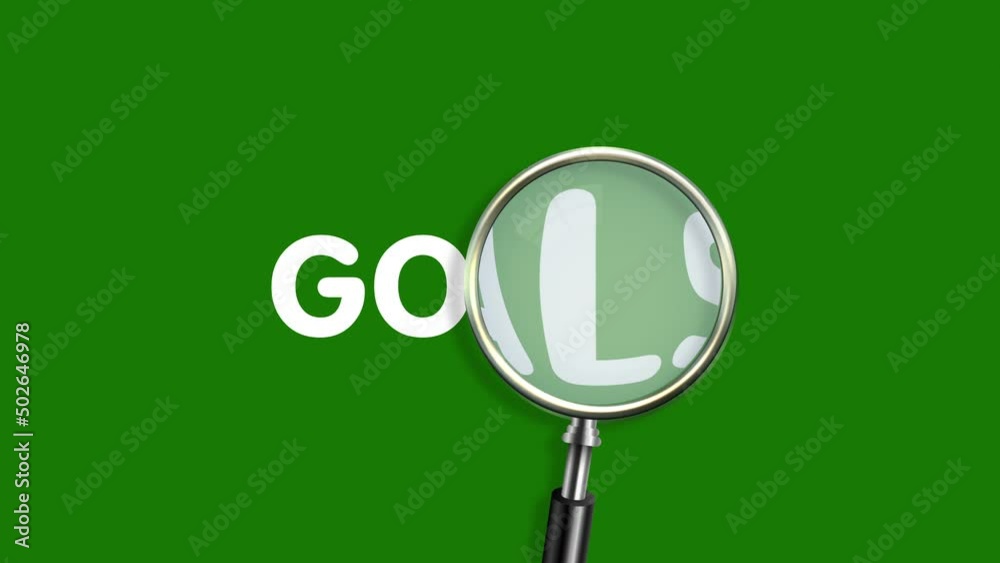 goals magnifying glass hovering over the word Facts motion animation.4K ...