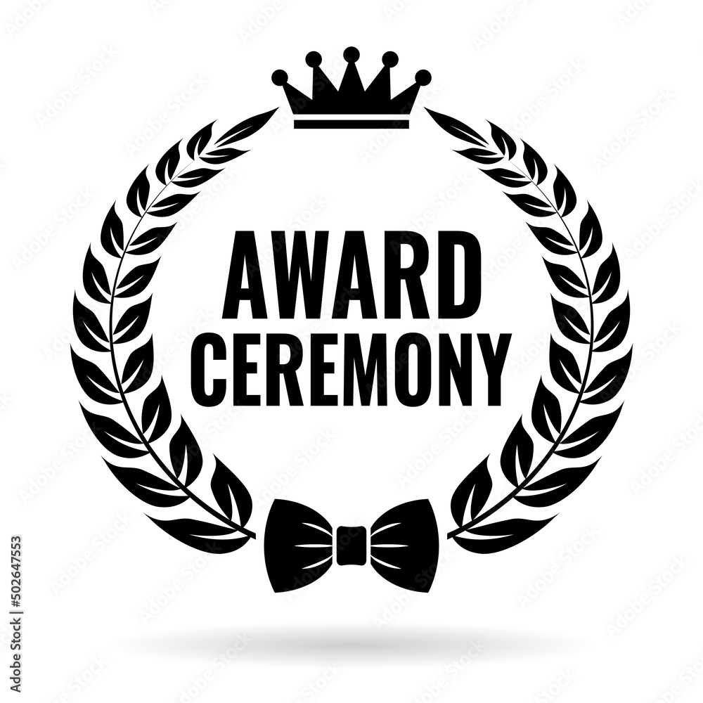 Award ceremony vector sign with laurel wreath Stock Vector | Adobe Stock