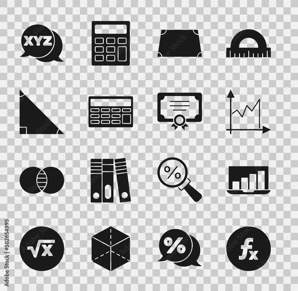 Set Function mathematical symbol, Laptop with graph chart, Graph, schedule, chart, diagram ...